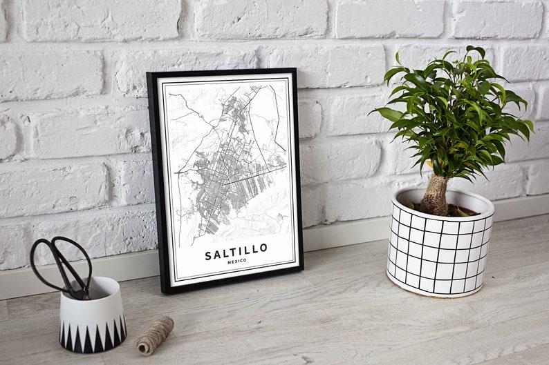 Printable Map of Saltillo Coahuila Mexico Instant Download - Etsy