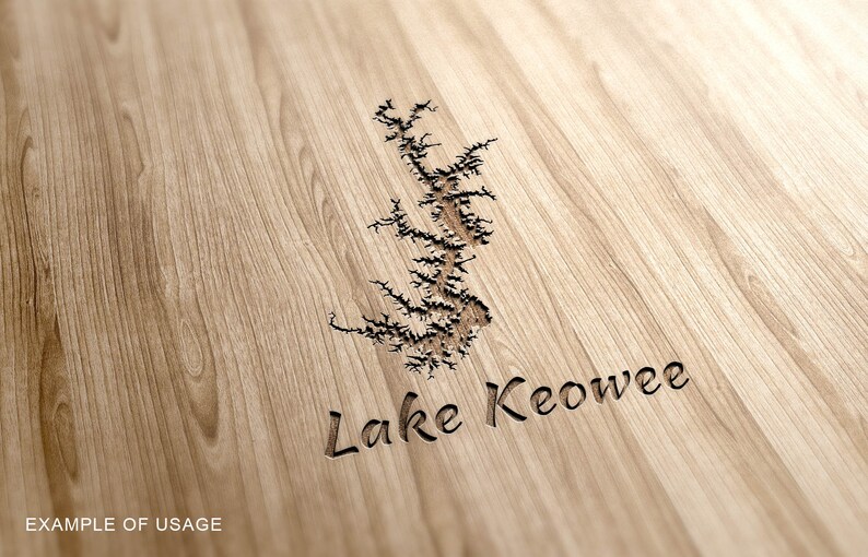 Lake Keowee Map SVG, South Carolina Map Vector File - Instant Download ...