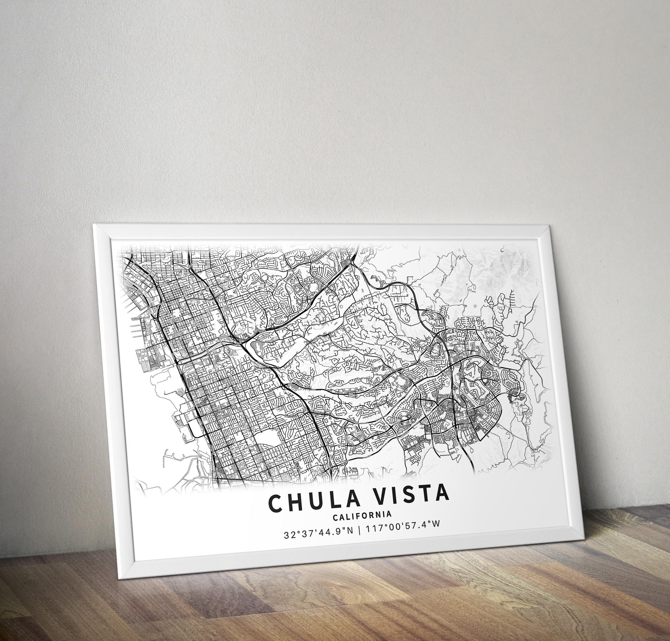 Printable Map of Chula Vista California United States With | Etsy