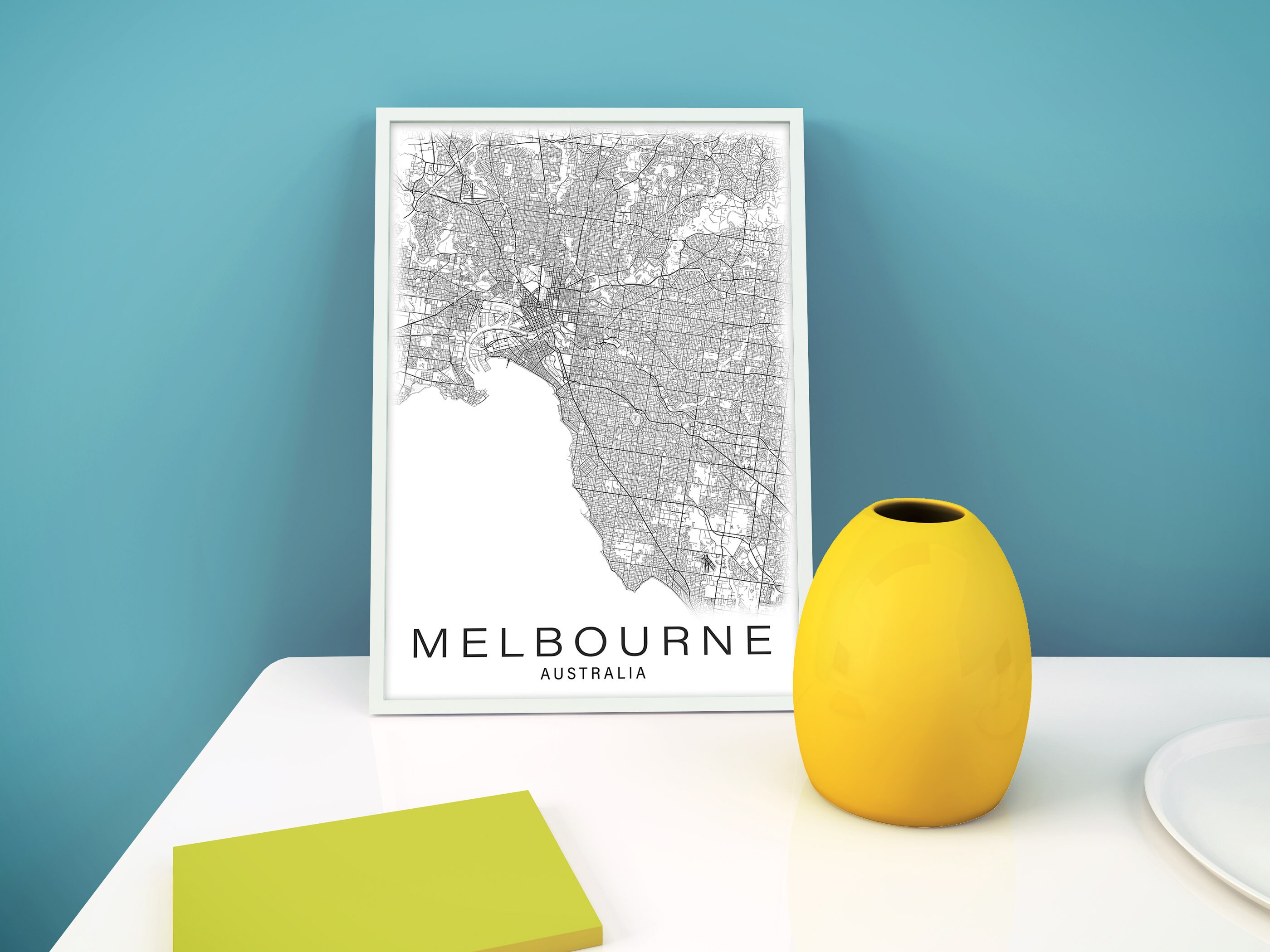 Printable Map of Melbourne Australia Instant Download | Etsy
