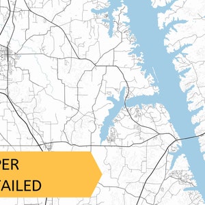 Printable Map of Lake Barkley, Kentucky, US - Instant Download \ Lake ...