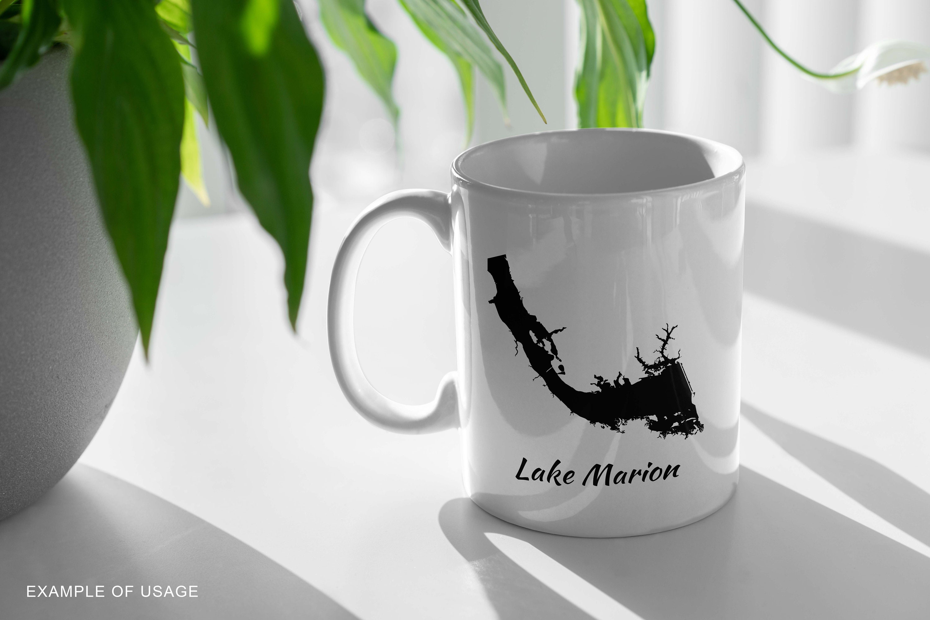Lake Marion Map SVG, South Carolina Map Vector File - Instant Download ...
