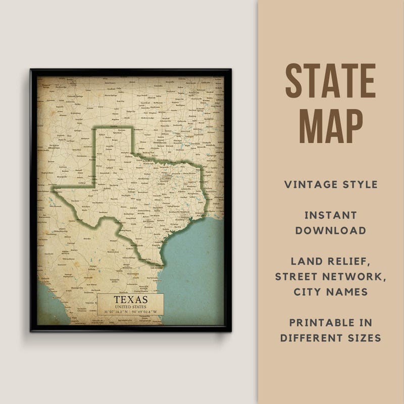 Vintage Road Maps - Etsy