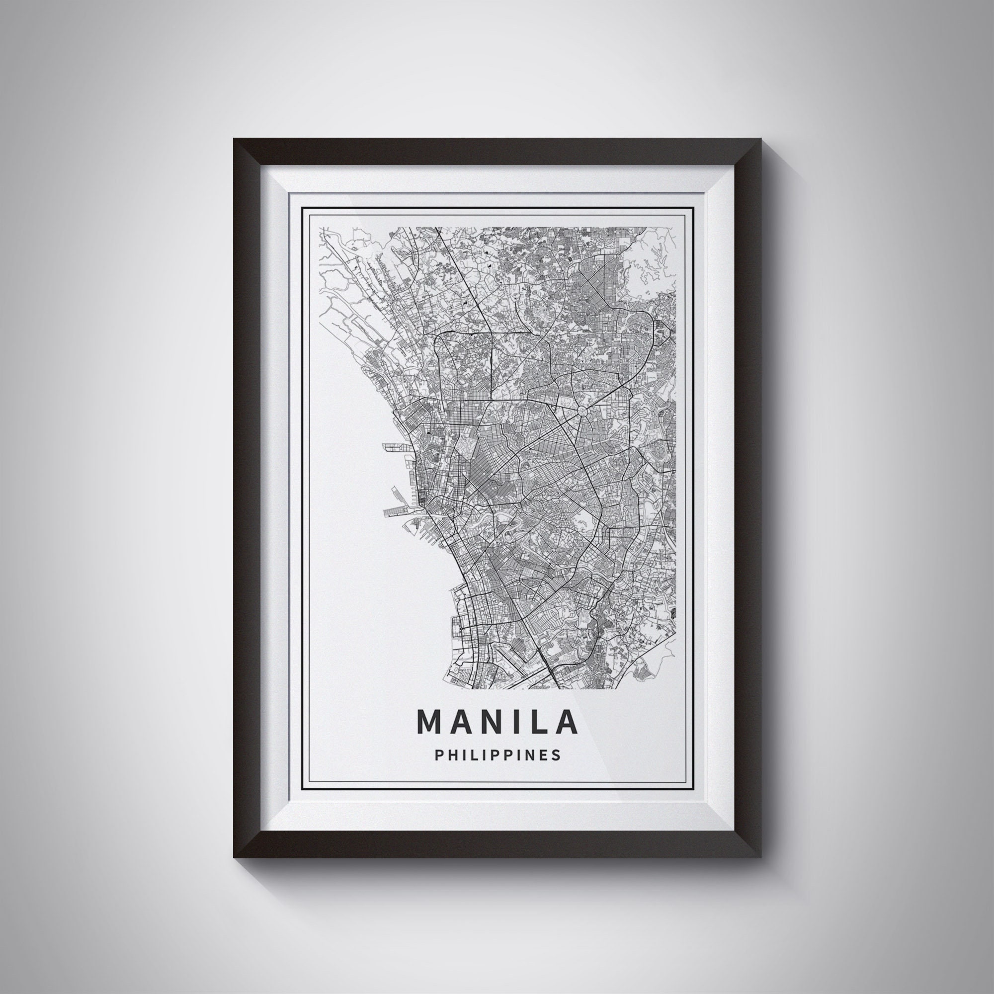 Printable Map of Manila Philippines Instant Download City - Etsy