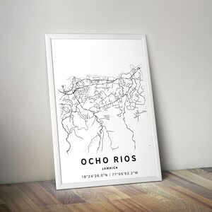 Printable Map of Ocho Rios, Jamaica With Street Names - Instant ...