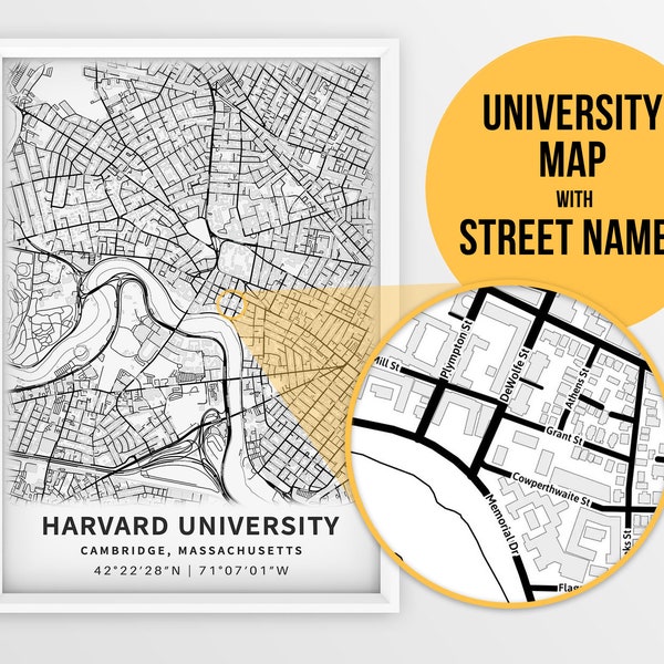 Map of Harvard Massachusetts - Etsy