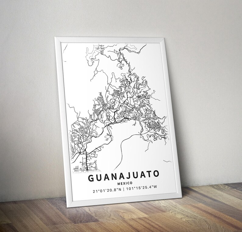 Guanajuato Mexico Map With Street Names, Printable Guanajuato City ...