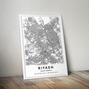 Printable Map of Riyadh Saudi Arabia With Street Names - Etsy