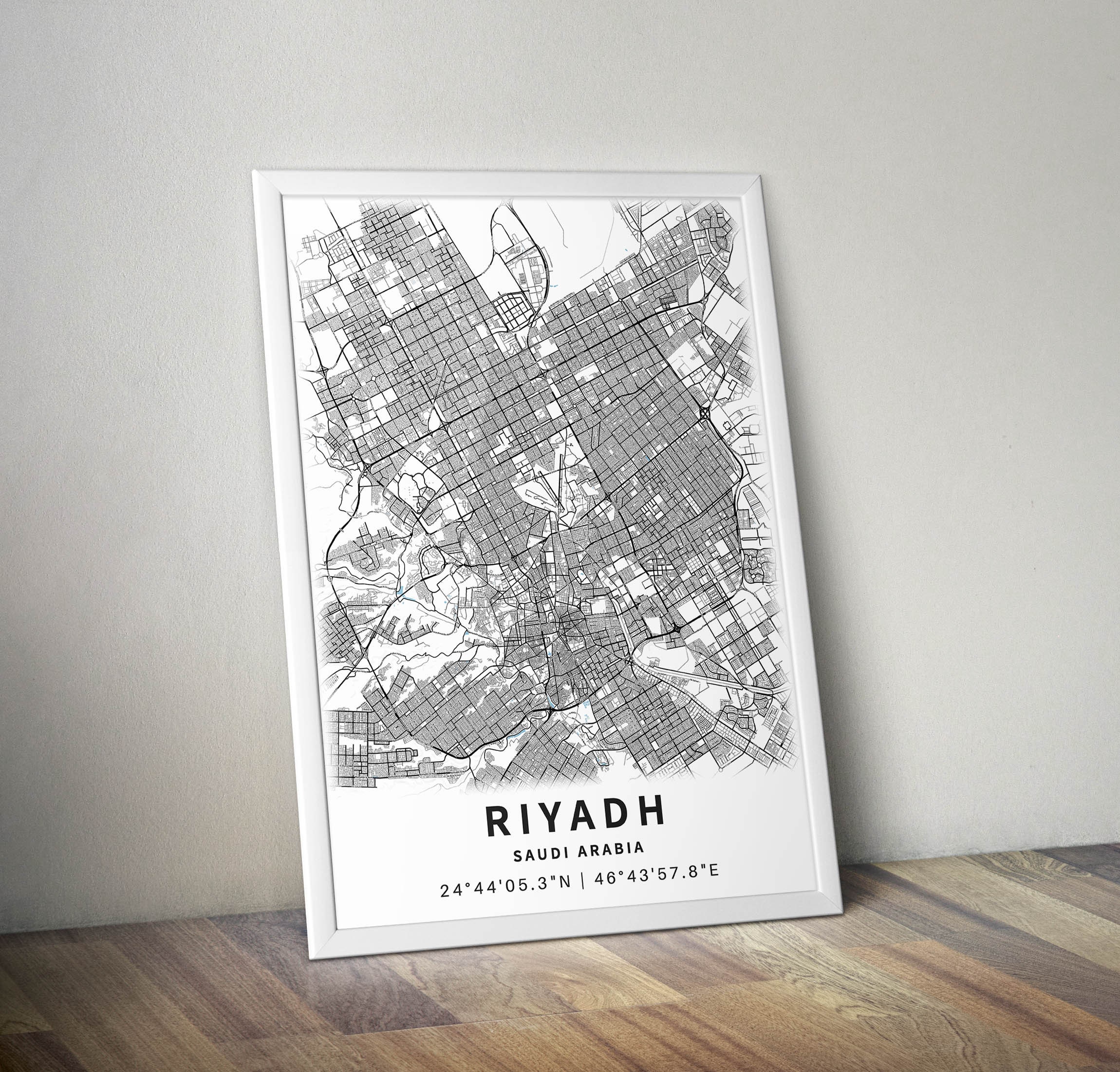 Printable Map of Riyadh Saudi Arabia With Street Names - Etsy