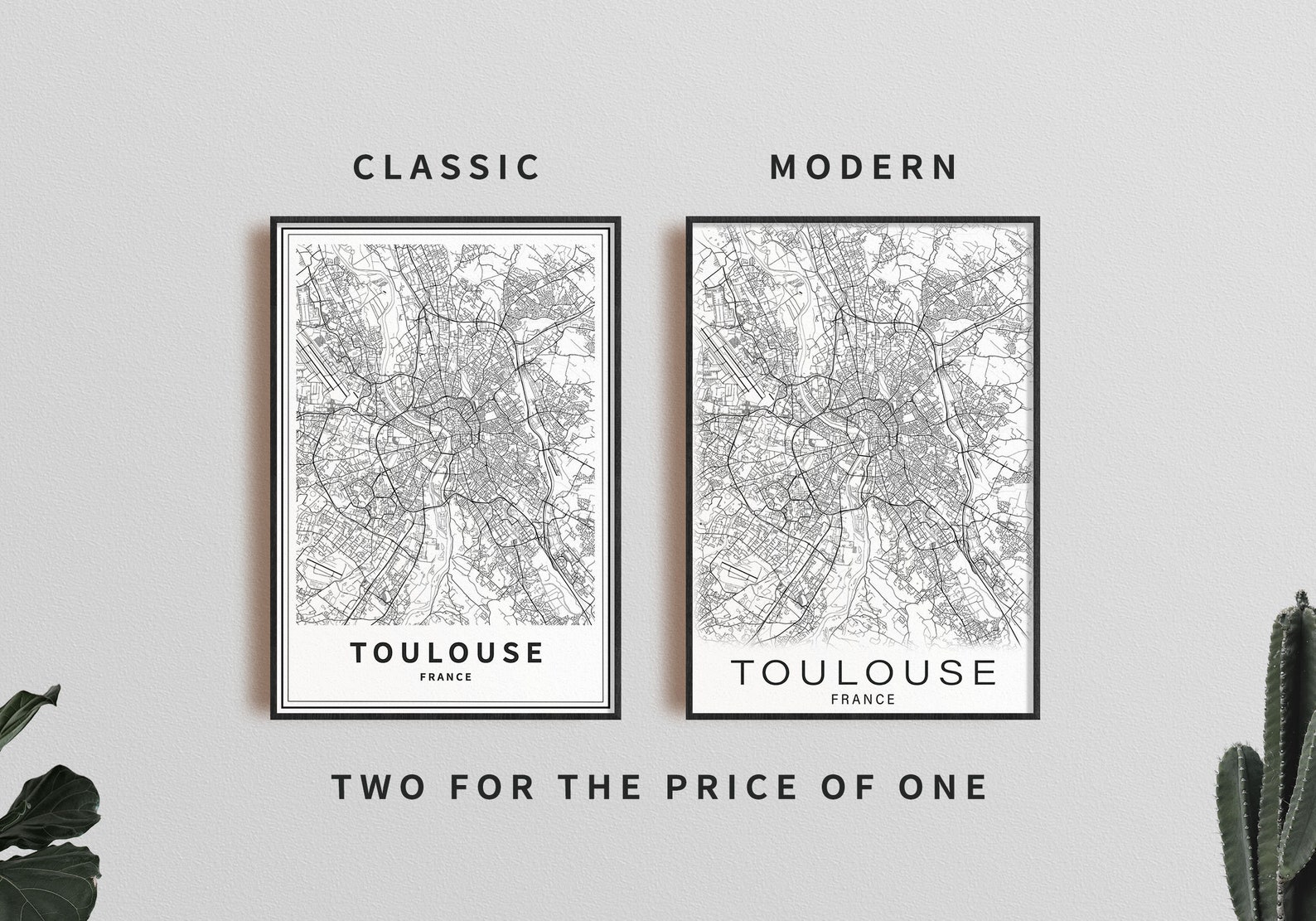 Printable Map of Toulouse France Instant Download City - Etsy
