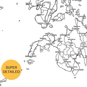 Printable Map of Philippines With City Names and Roads - Instant ...
