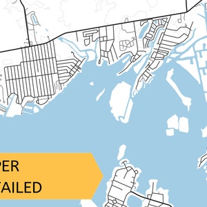 Printable Map of Indian Lake, Ohio, US - Instant Download \ Lake Map ...