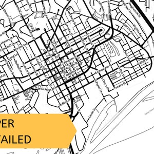 Printable Map of Florence, Alabama, USA With Street Names - Instant ...