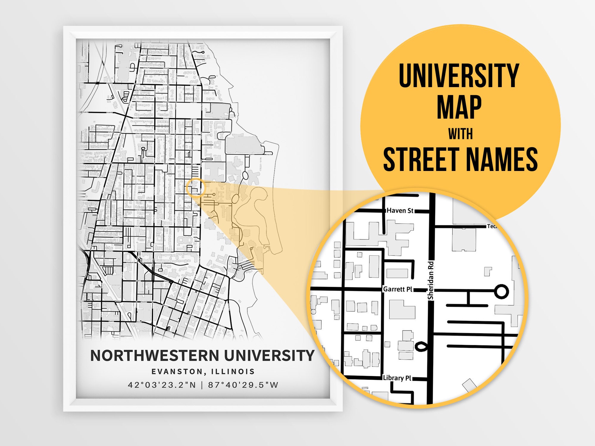Northwestern University Campus Map