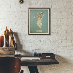 Vintage Style Map of Bahrain - Instant Download \ Country Map \ Travel ...