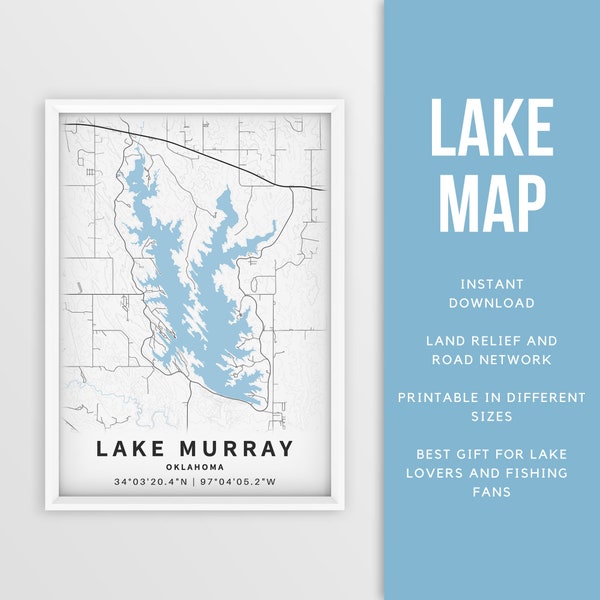 Lake Murray Map Printable - Etsy