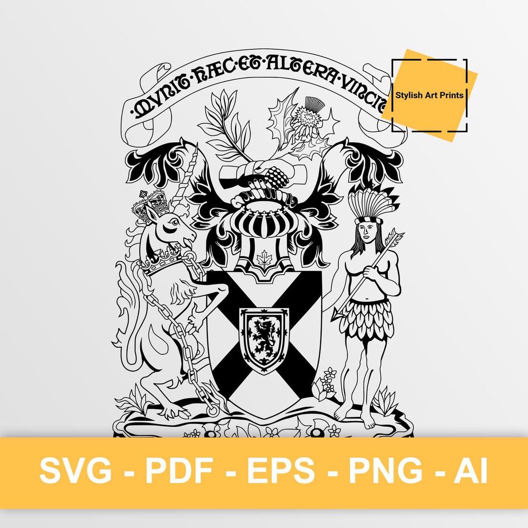 Nova Scotia Coat of Arms, Canada Vector Clipart - SVG \ PNG \ PDF ...
