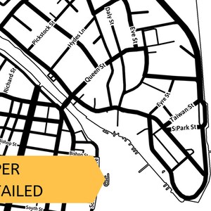 Printable Map of Belize City, Belize With Street Names Instant Download ...