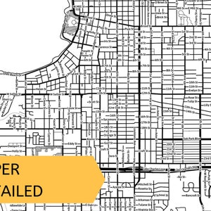 Printable Map of Lake Charles, Louisiana, USA With Street Names ...