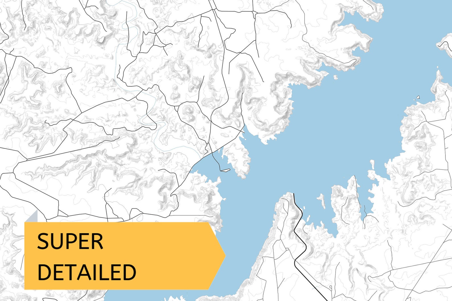 Printable Map of Lake Meredith Texas United States Instant - Etsy