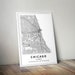 Printable Map of Chicago, Illinois, USA With Street Names - Instant ...