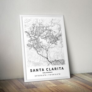 Printable Map of Santa Clarita, California, United States With Street ...
