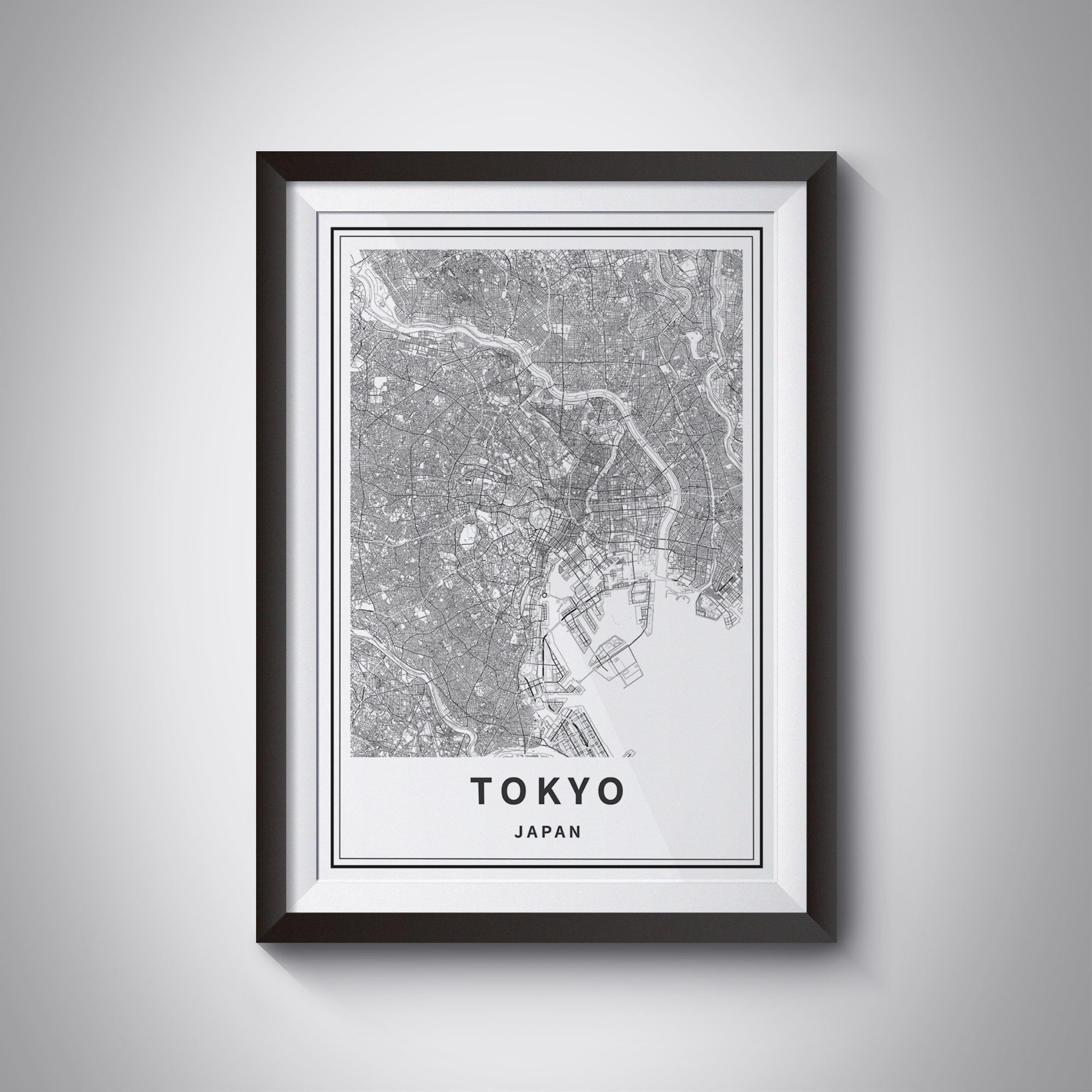 Printable Map of Tokyo 東京都 Japan Instant Download City - Etsy