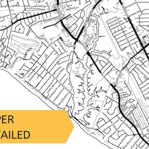 Printable Map of Newport News, Virginia, USA With Street Names ...
