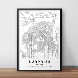 Printable Map of Surprise, Arizona, USA With Street Names - Instant ...