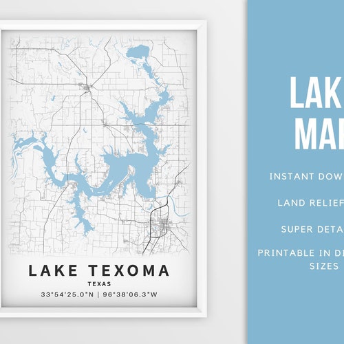 Printable Map of Lake Travis Texas United States Instant - Etsy