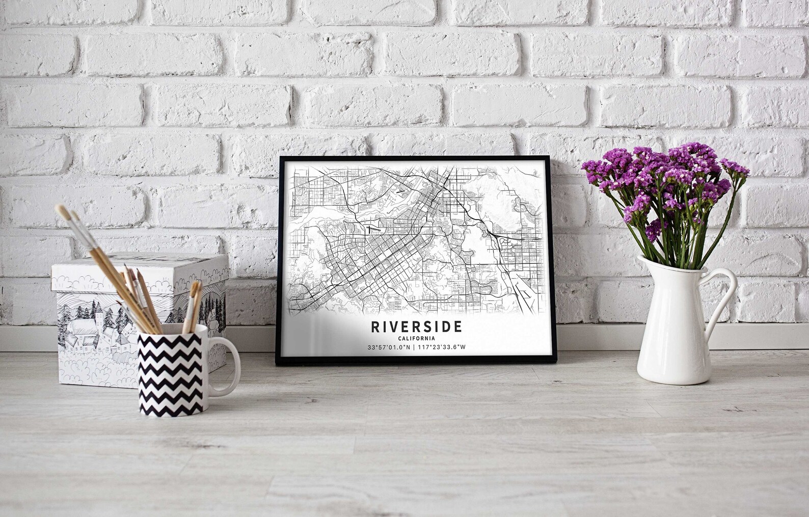 Printable Map of Riverside California United States With | Etsy