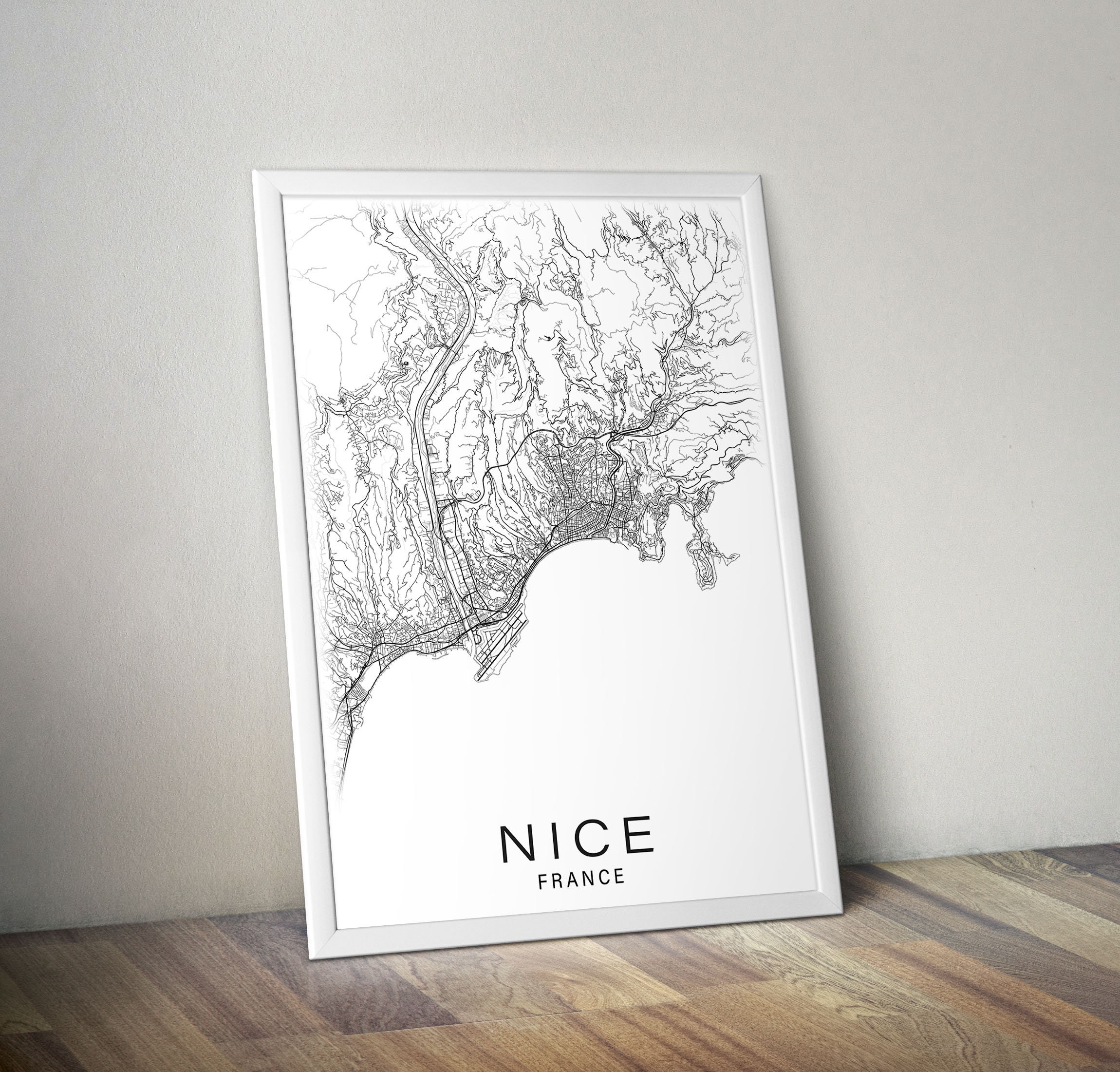 Printable Map of Nice France Instant Download City Map - Etsy UK