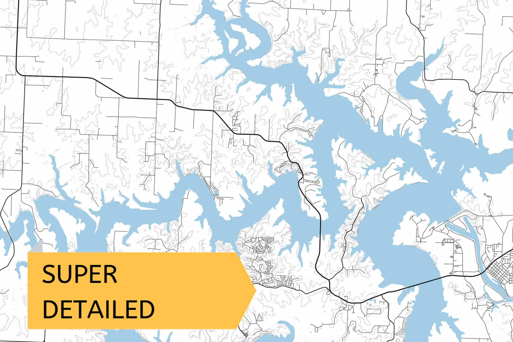 Mapa De Caza Del Lago Truman 1944