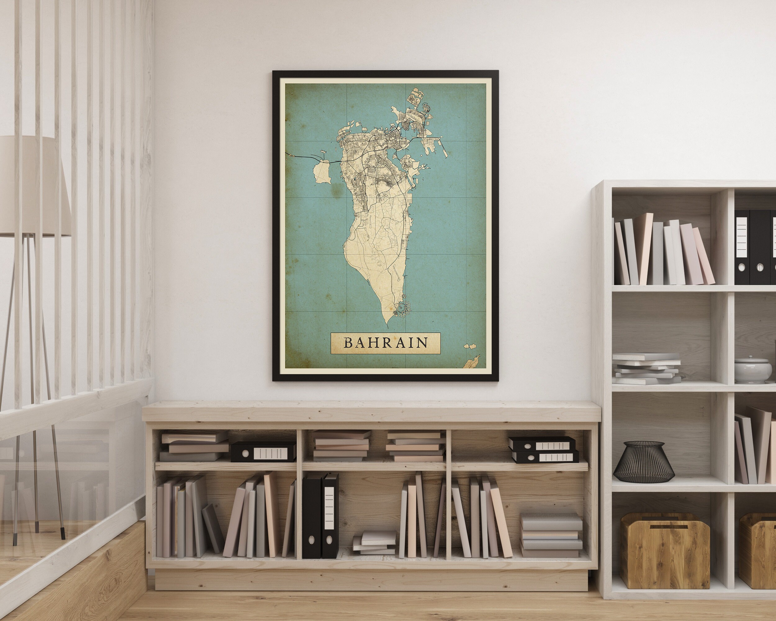 Vintage Style Map of Bahrain Instant Download Street Map - Etsy Australia