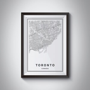 Printable Map of Toronto, Canada Instant Download City Map Wall Art - Etsy