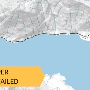 Printable Map of Lake Cushman, Washington, US - Instant Download \ Lake ...