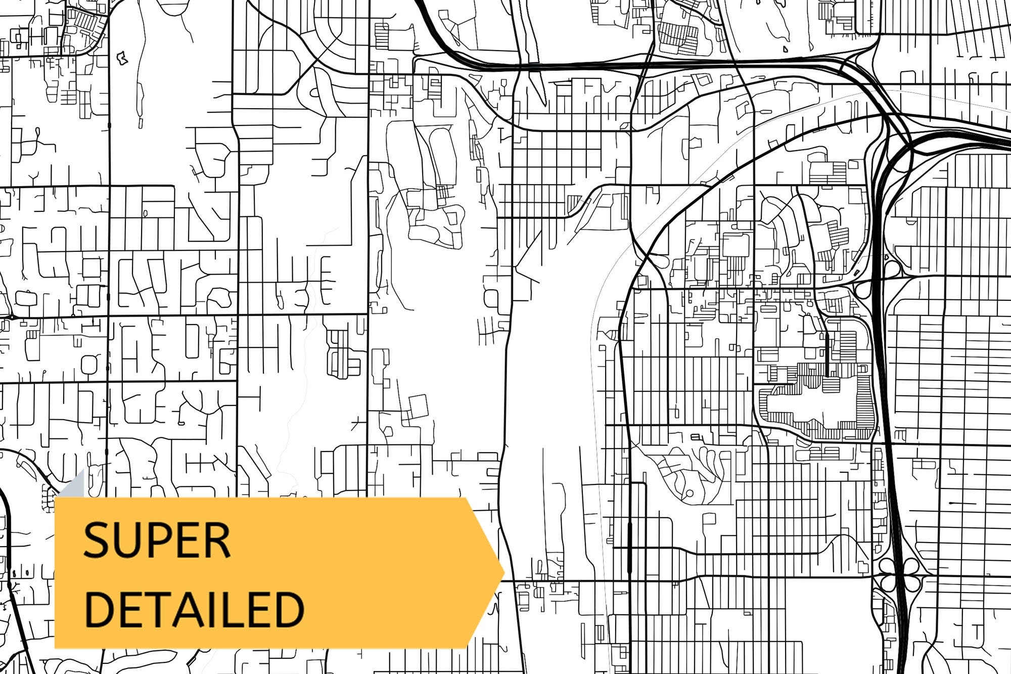 Printable Map of Tacoma Washington United States Instant | Etsy