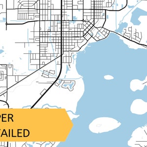 Printable Map of Lake Tohopekaliga, Florida, US - Instant Download ...