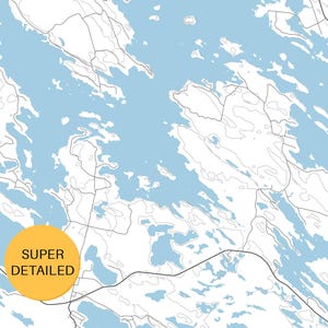 Printable Map of Lake Muskoka, Ontario, Canada Instant Download Lake ...