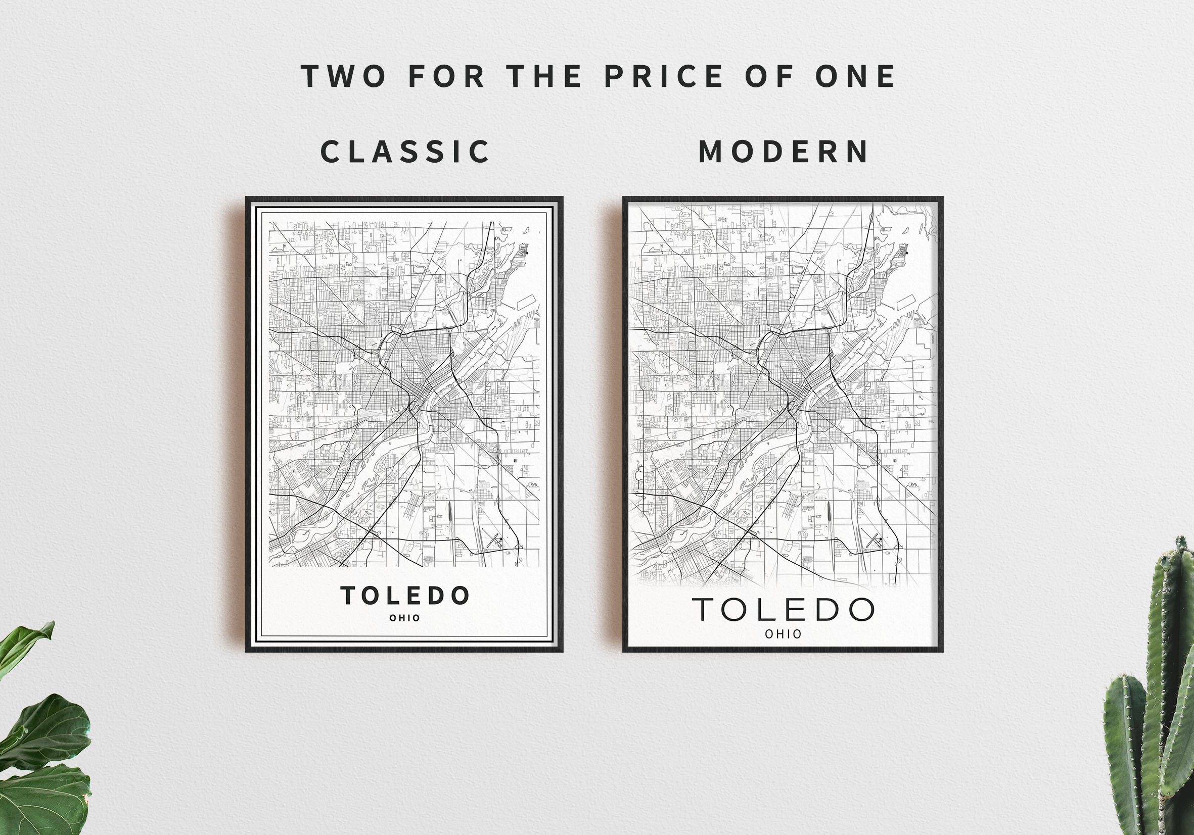 Printable Map of Toledo Ohio OH United States Instant - Etsy