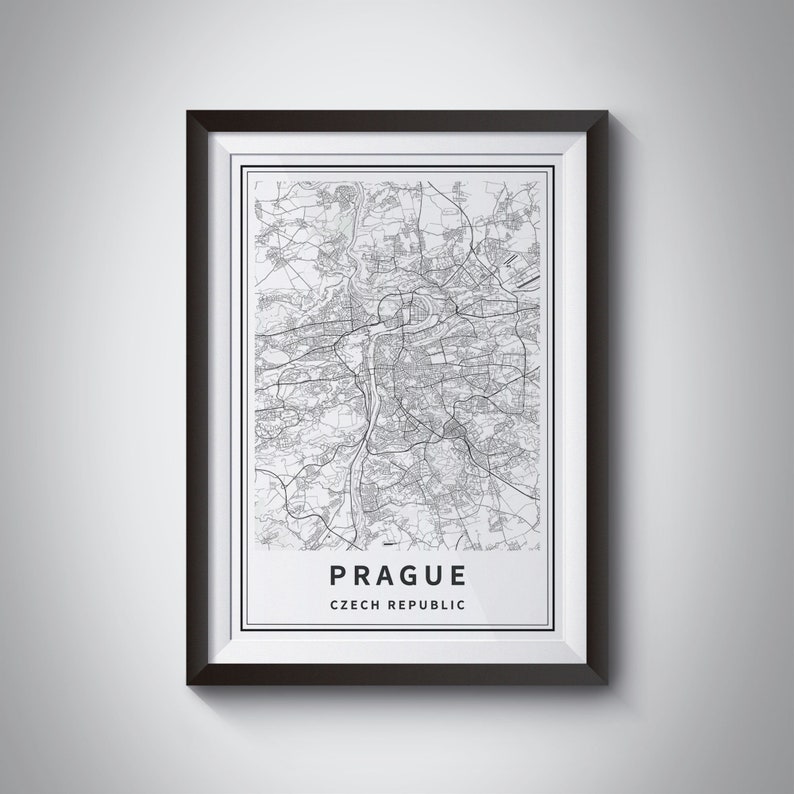 Printable Map of Prague Czech Republic Instant Download | Etsy
