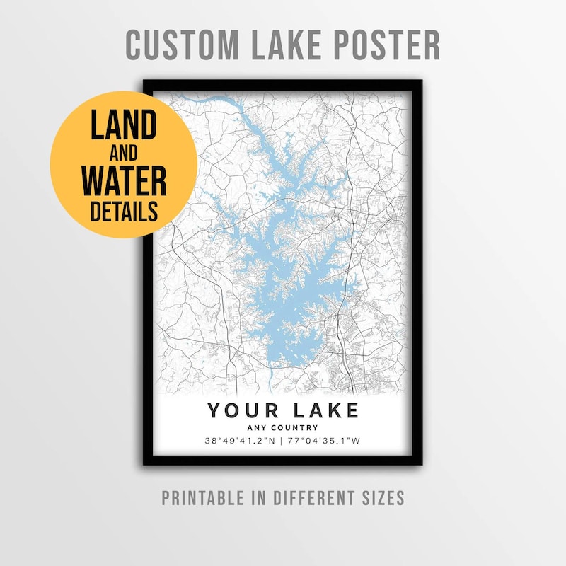 Personalized Fishing Map - Etsy