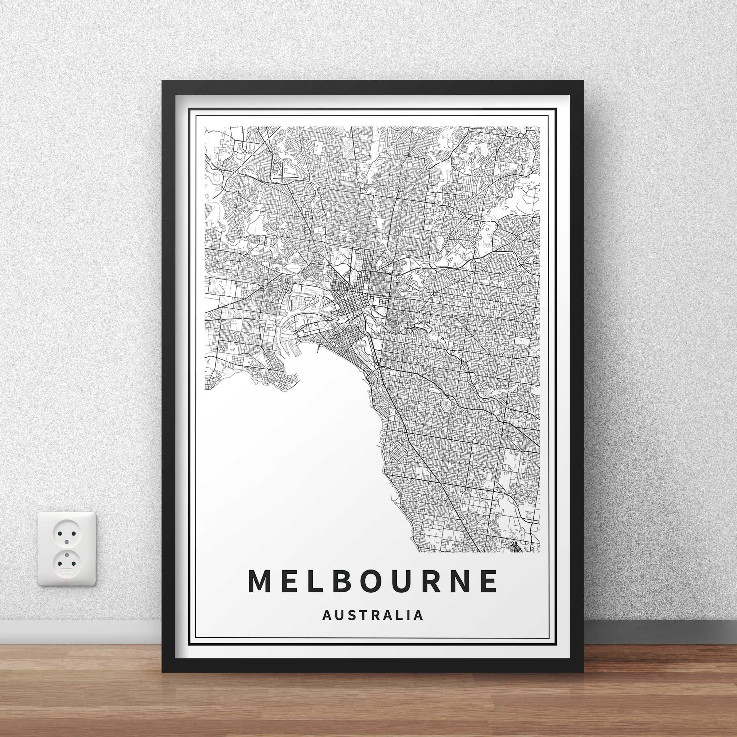 Printable Map of Melbourne Australia Instant Download - Etsy