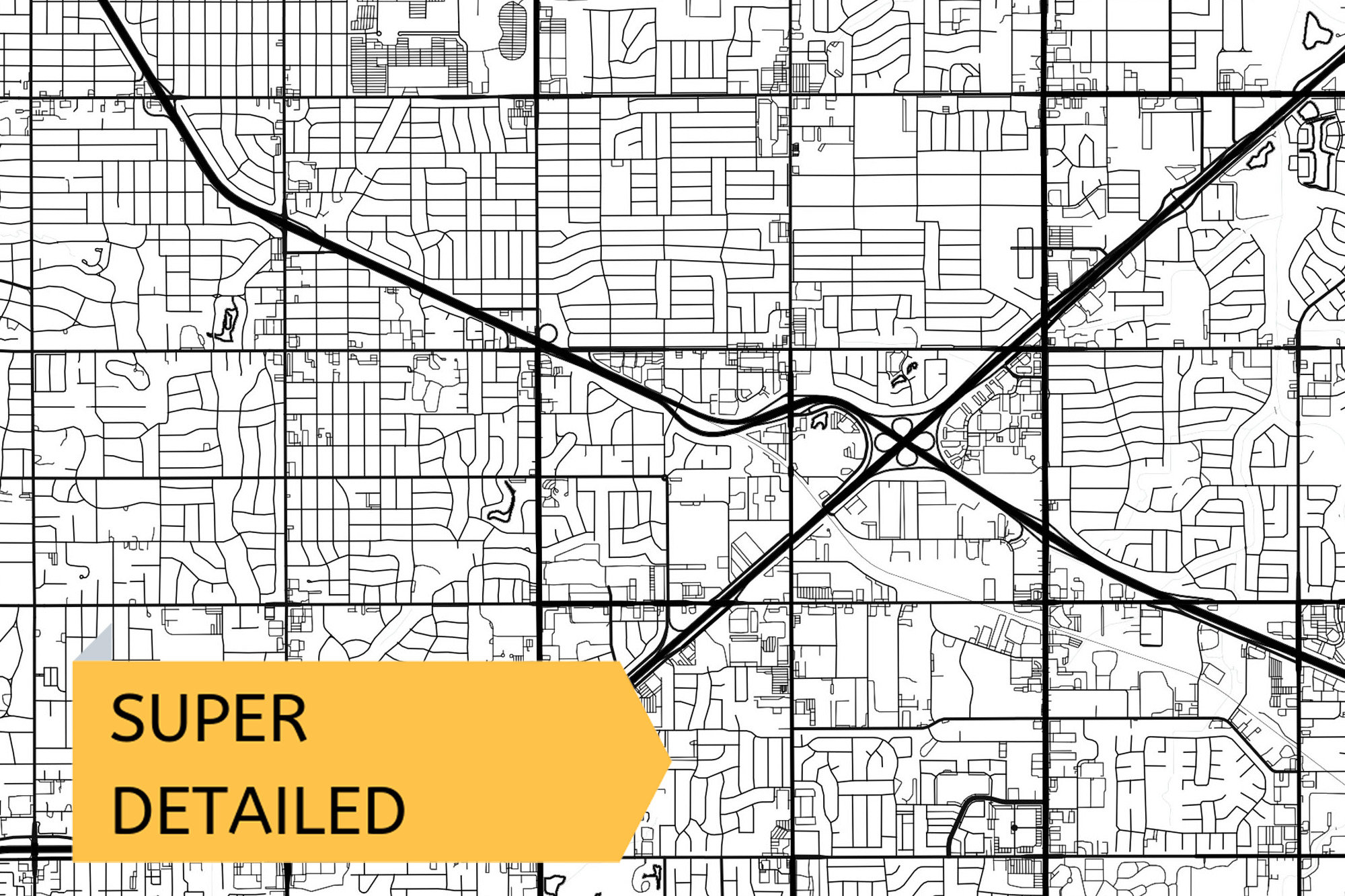 Printable Map of Tulsa Oklahoma United States Instant | Etsy