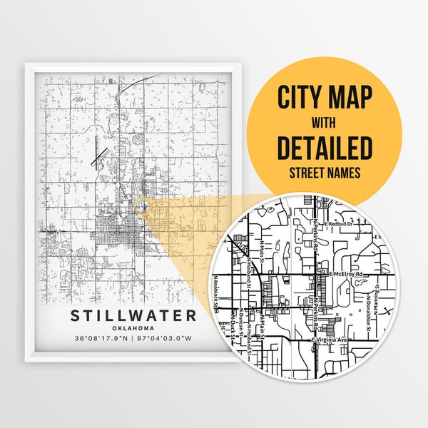 Stillwater Map Poster - Etsy