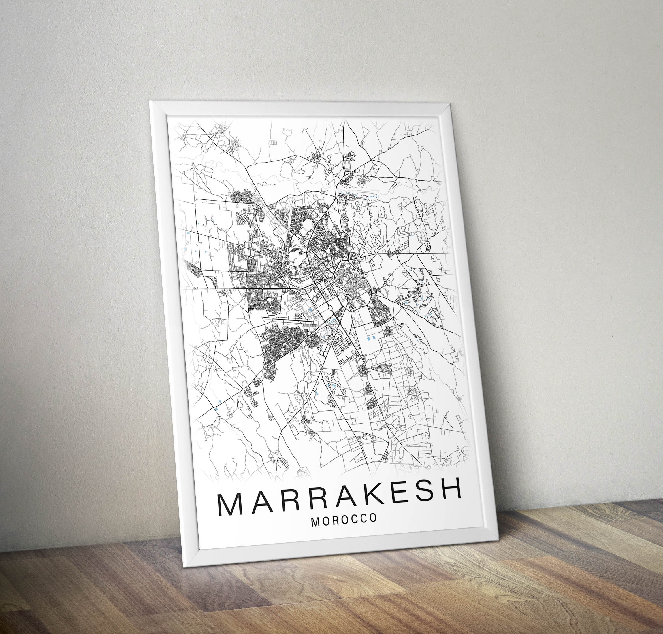 Printable Map of Marrakesh مراكش Morocco Instant Download | Etsy