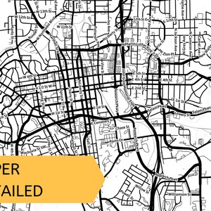 Printable Map of Winston-salem, North Carolina, USA With Street Names ...