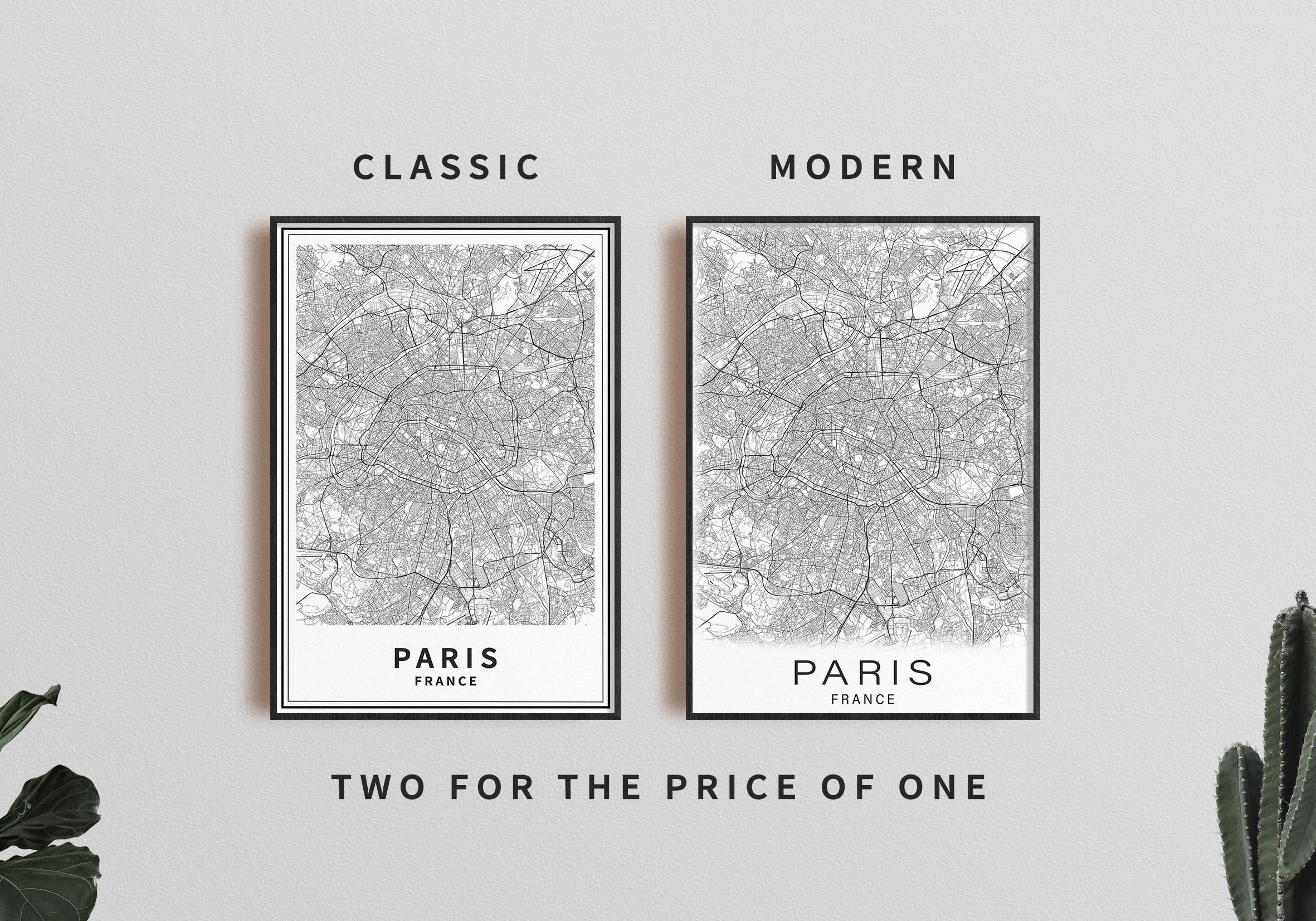 Printable Map of Paris France Instant Download City Map | Etsy