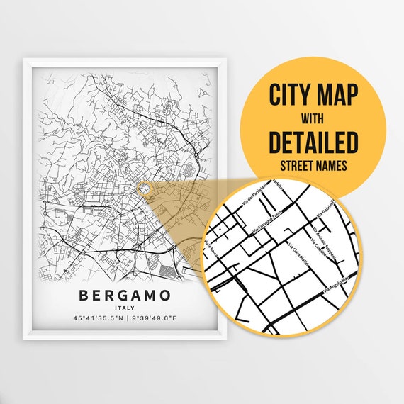 Bergamo Tourist Map Tourist Map Map Bergamo