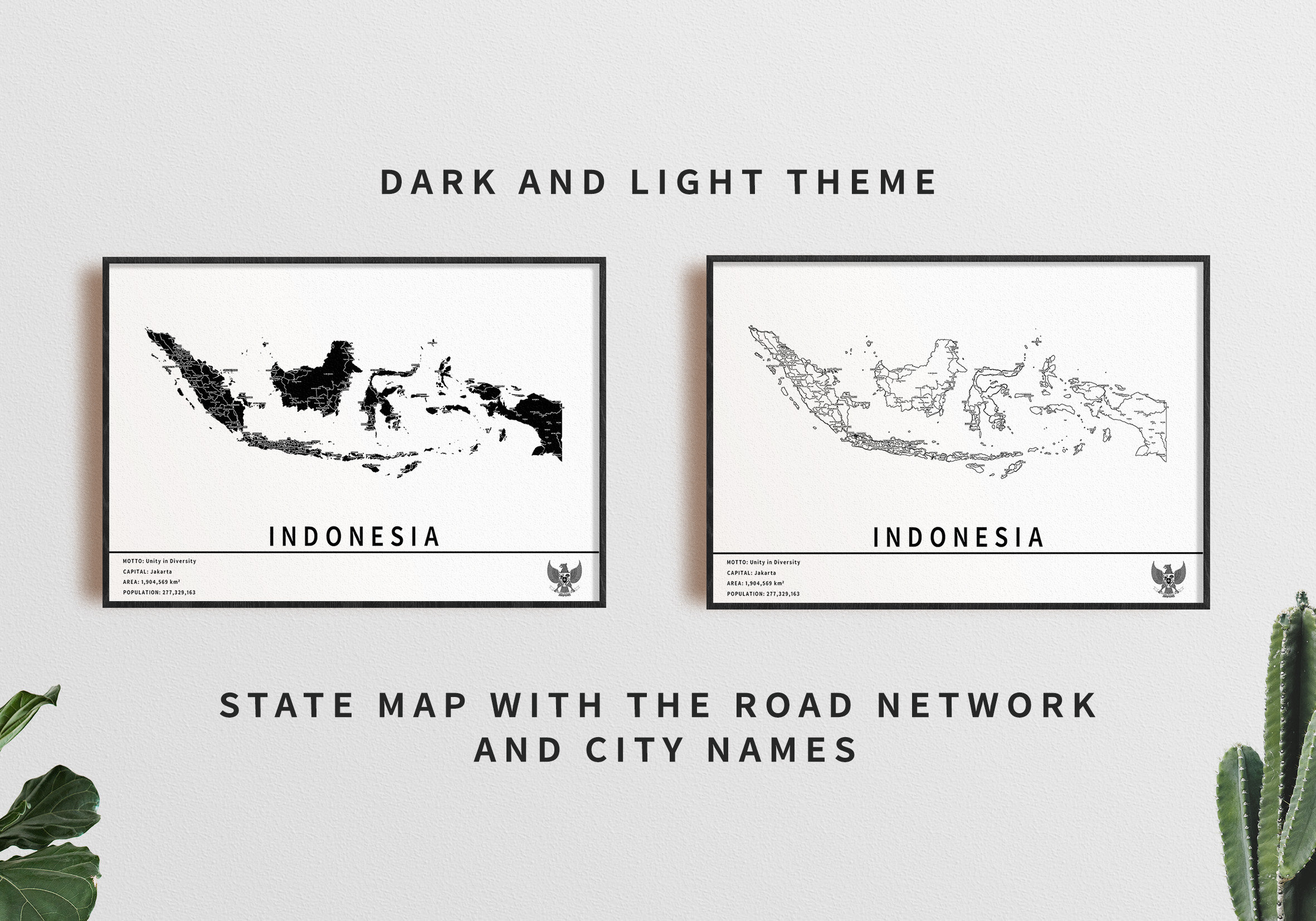 Printable Map of Indonesia With City Names Instant Download - Etsy Canada